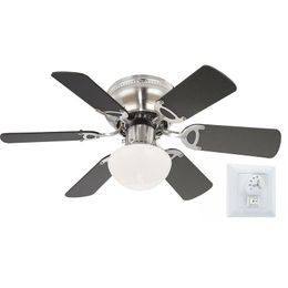 Globo - Deckenventilator Ugo mit Beleuchtung 76 cm von für kleine Räume