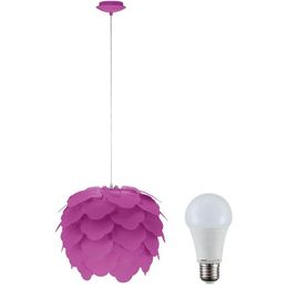 etc-shop Design Pendel Decken Hänge Lampe Leuchte violett im Set inkl. 10W LED-Leuchtmittel