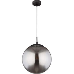 etc-shop - Kugel Design Decken Pendel Leuchte Filament rauch Wohn Zimmer Glas Lampe schwarz matt im Set inkl. led Leuchtmittel