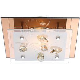 Design Decken Leuchte Esszimmer Küchen Strahler Kristall Glas Lampe Champagner Globo 40412