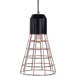 etc-shop Käfig Hänge Decken Lampe Wohn Ess Zimmer Vintage Pendel Lampe kupfer im Set inkl. led Leuchtmittel