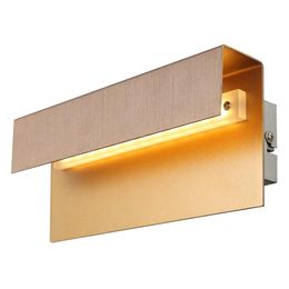 Design led Wand Leuchte Beleuchtung Lampe alu bronze gold lackiert Strahler Globo 76011W1