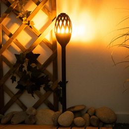 Globo Außenlampe Chrom led Erdspieß Gartenlampen anthrazit Schalter mit usb Ladekabel Feuereffekt für Garten, 1x led Akku, DxH 10x70 cm