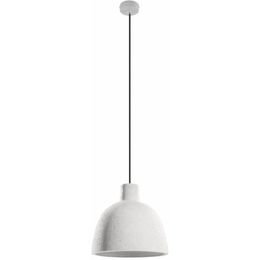 etc-shop Hängeleuchten Beton weiß Hängelampe Esszimmer Pendel Lampe Kuppel Design Deckenstrahler, 1x E27 max. 60W, DxH 28x100