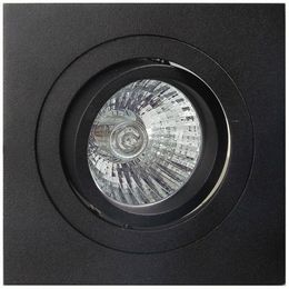 Inspired Lighting - Inspired Mantra - Basico - GU10 Swivel Recessed Downlight 9,2 cm im Quadrat, 1 x GU10 Max 50W, Sandschwarz