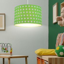 Globo - Pendelleuchte Hängeleuchte Kinderlampe Kinderzimmerlampe Deckenlampe Spielzimmer, Metall weiß grünfarbig, 1x E27 Fassung, DxH 35x120 cm