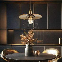 etc-shop - Decken Pendel Hänge Lampe Leuchte Messing Bronze Schwarz Beleuchtung Ess Zimmer