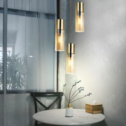 etc-shop Messing Decken Pendel Leuchte retro Filament Wohn Zimmer Lampe amber im Set inkl. led Leuchtmittel