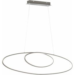 etc-shop - led Pendelleuchte dimmbar Hoehenverstellbar Leuchte Esszimmertisch Esszimmerlampe Hängeleuchte silber, Metall, 1x led 35W 3700Lm warmweiß,