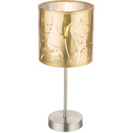 Tisch Lampe Wohn Schlaf Zimmer Dekor Stanzung Lese Nacht Licht Lampe gold Globo 15359T