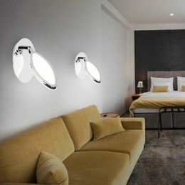 etc-shop - 2x led Wand Leuchten Wohn Zimmer Bad Akzent Chrom Lampen Spot Strahler beweglich