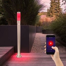 etc-shop - Außen Steh Leuchte Weg Sensor App-/Sprachsteuerung Lampe dimmbar im Set inkl. rgb led Leuchtmittel