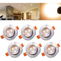 VINGO - led Einbauleuchte Wohnzimmer Decken Leuchte Lampe Spot Strahler (6pcs Warmweiß) [Energieklasse a++]