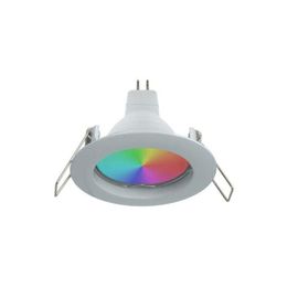 Meditrade GmbH Trade Shop Traesio - led-scheinwerfer RGB+6000K 6 w 12V einbau 6CM rund rgbw farbige lichteffekte boot Weiß - Weiß