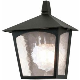 etc-shop - Außenleuchte Wandlampe ALU-Druckguss Glas h 28 cm Gartenlampe Schwarz 1 Flammig