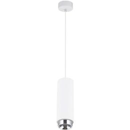 Globo - Design Hänge Leuchte Gips weiß Wohn Zimmer Beleuchtung Decken Strahler Pendel Lampe Chrom Ring 55010H