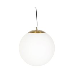 Qazqa - Skandinavische Hängelampe Opalglas 40 cm - Ball 40 - Weiß