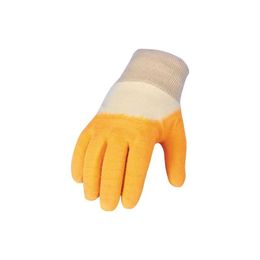 Handschuhe Gr.10 gelb i psa i Baumwolle m.Latex asatex