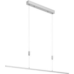 LUCANDE LED-Esszimmer-Pendellampe Arnik, dimmbar, 140 cm - nickel matt