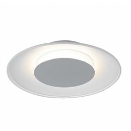Deckenlampe weiß led Deckenleuchte Glas Küchenleuchte Wohnzimmer, Metall Kunststoff, 13W 750lm warmweiß, DxH 30x6 cm Wofi 9671.01.06.000