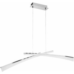 Led Hängeleuchte Esstisch Pendelleuchte silber Modern Esstischlampe hängend led Modern, 2x 12,5W 2x 900 lm warmweiß, LxH 120x150 cm Wofi