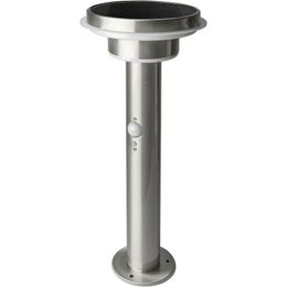 Stehleuchte für Aussenanwendung endura style Solar Sensor post Double Circle 40cm warmweiss 6W Edelstahl mit Bewegungs- & Tageslichtsensor - LEDVANCE