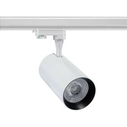 LEDKIA - LED-Strahler Vulcan Weiss 30W für 3-Phasenstromschienen Warmes Weiß 3000K - 3500K 24°