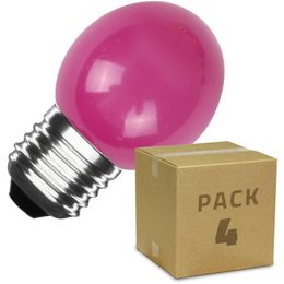 LEDKIA 4er Pack LED-Glühbirnen E27 3W 300 lm G45 Rosa Rosa