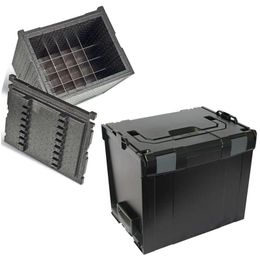 BS SYSTEMS - Sortimo Systemkoffer L-Boxx 374 mit Isolier- / Thermoeinsatz schwarz