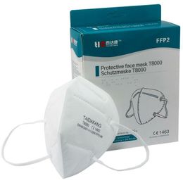 Auslauf 10x zertifizierte ffp 2 Atemschutzmasken weiß - weiß