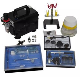 Sweiko - Profi Airbrush Komplett-Set mit 3 Pistolen 03497