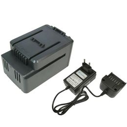 TRADESHOP 2in1 Set: Li-Ion Akku 40V / 2500mAh + Ladegerät inkl. Netzteil für Worx WG770 WG770E WG776 WG776E WG168E.9 WG268E.9 WG568E.9 WG368.9 - Trade-shop