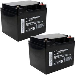 Quality Batteries - Ersatzakku für Trendmobil Neptun Rollstuhl 24V 2 x 12V 50Ah