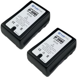 TRADESHOP 2x Trade-shop Li-Ion Akku V-Mount 14,4V 10400mAh 150Wh mit D-Tap usb Ausgang für Sony PDW-F350 PDW-F350L PDW-R1 PDW-V1 PDW700 PMW580L PVM-5041Q