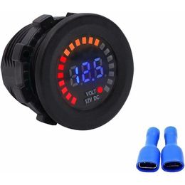 Minkurow - 12 v wasserdichtes LED-Digital-DC-Display-Voltmeter für Auto-Motorrad-LKW-Bootsmarine