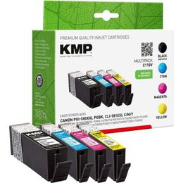 KMP - Tintenpatronen Multipack C110V ersetzt Canon PGI-580PGBK/CLI-581