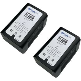 TRADESHOP 2x Trade-shop Li-Ion Akku V-Mount 14,4V 20100mAh 285Wh mit D-Tap usb Ausgang für Sony DSR-370K1 DSR-370L DSR-370P DSR-370PK1 DSR-370PK2 DSR-390