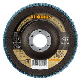 Rhodius Abrasives - rhodius lsz F3, 5 Stück, 125 mm, Korn 40, Fächerscheibe