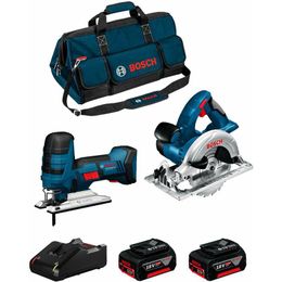 Bosch - Kit 18V BK204BAG (gks 18 v-li + gst 18 v-li s + 2 x 4,0 Ah + GAL18V-40 + Tasche)