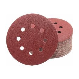 125 mm Schleifpapier-Schleifscheiben Nr. 120 Grit Sander – 100 Scheiben 8 Löcher - Minkurow