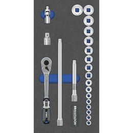 Matador Mts Steckschlüssel-Satz 6-kt., 22-tlg., 10 mm (3/8): 6-22 mm (1/3