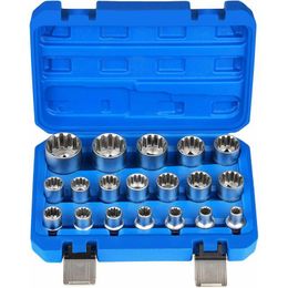 Teile-Steckschlüsselsatz, 12-kant, Multi-Drive 12-kant-Stecknuss 1/2' 8-32 mm i CR-V-Stahl