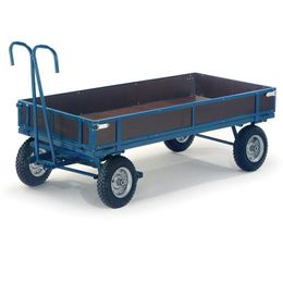 Handpritschenwagen mit Holzbordwänden 1960x960 mm Ladefläche Vollgummi - ROLLCART