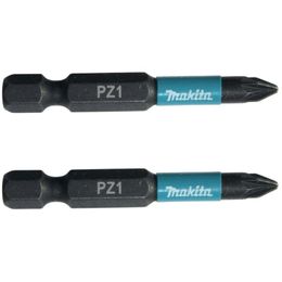 Bit PZ1 Impact Black 2 Stück 50 mm 1/4 Zoll Sechskantaufnahme B-63747 - Makita