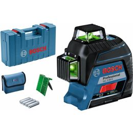 Linienlaser gll 3-80 g mit Laserzieltafel und Tasche im Handwerkerkoffer - Bosch