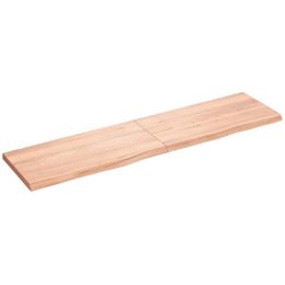 Wandregal,Wandboard,Hängeregal für Wohnzimmer, Schlafzimmer, Flur, Badezimmer Hellbraun 160x40x4 cm Massivholz Eiche Behandelt DTHFF2657155 MAISONCHIC