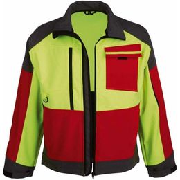 SONSTIGE neutrale Produktlinie Softshelljacke Forest Jack Gr. L leuchtgelb-rot grau