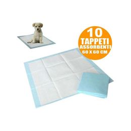 Meditrade GmbH Trade Shop Traesio - 10 saugfähige matten für hunde katzen 60 x 60 cm welpen windeln durchqueren