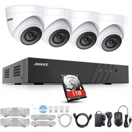 8CH 5MP Ultra hd poe Netzwerk-Videosicherheitssystem 6MP H.265 nvr Mit 4X 5MP 30m Nachtsicht Wetterfeste IP-CCTV-Kamera - mit 1TB Festplatte - ANNKE