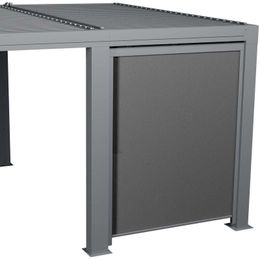 Halbautomatische Markise kleines Modell für bioklimatische Pergola Majaé - Für Majae 3 -6 x 3 -6 m - Hespéride - Anthrazit / Graphit